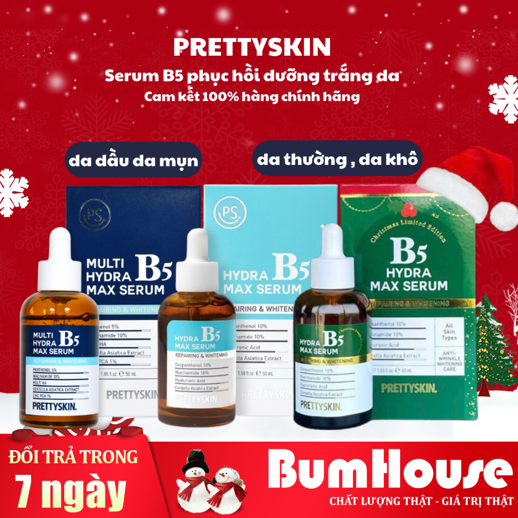 Tinh Chất Phục Hồi, Dưỡng Trắng Da Pretty Skin B5 Hydra B5 Max Serum Repairing & Whitening ...