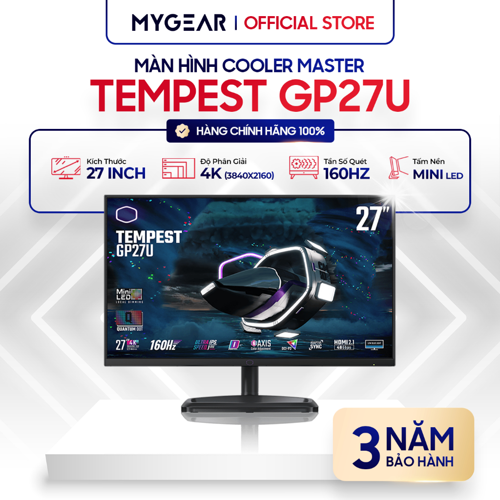 Màn hình Gaming Cooler Master TemPest GP27U 27" 4K Mini LED 160Hz Chính ...