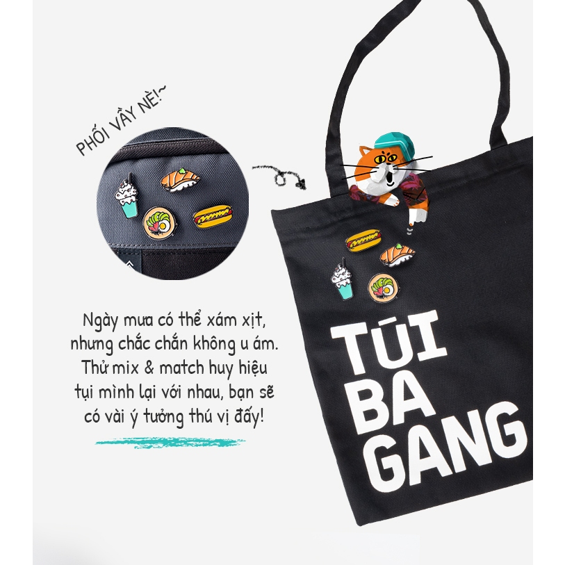 Túi ba gang canvas Baemin màu đen | Shopee Việt Nam