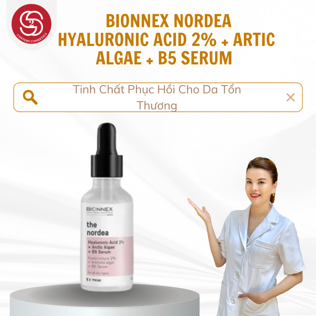 Tinh Chất Phục Hồi Cho Da Tổn Thương Bionnex Nordea Hyaluronic Acid 2% + Artic Algae + B5 Serum ...