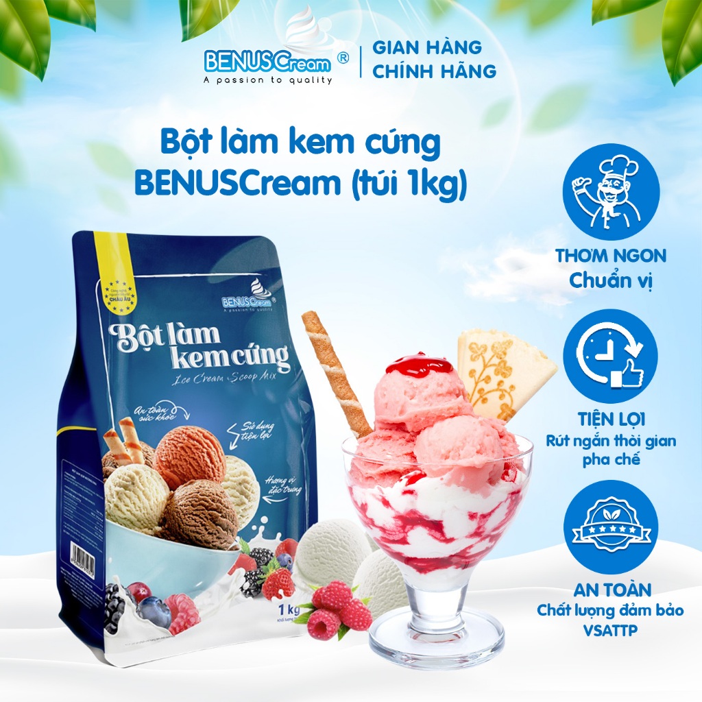 Bột Làm Kem Cứng BENUSCream 1kg | Shopee Việt Nam