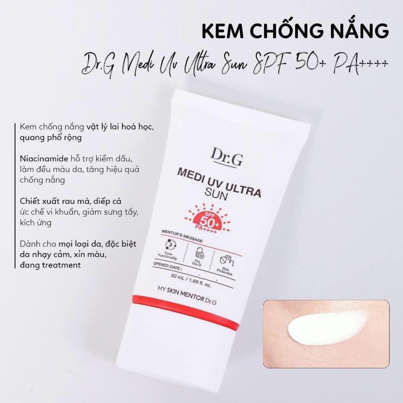 Kem chống nắng Dr G Medi UV đỏ | Shopee Việt Nam