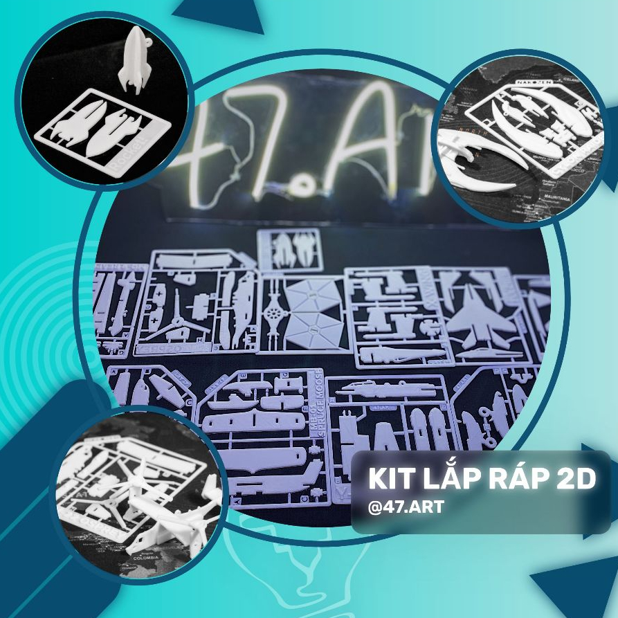 Kit 2D - Mô Hình Máy bay, Tàu vũ trụ [CHÍNH HÃNG 47.ART - IN 3D] máy ...