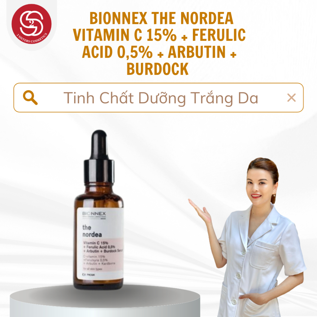 Tinh Chất Dưỡng Trắng Da Bionnex The Nordea Vitamin C 15% + Ferulic Acid 0,5% + Arbutin ...