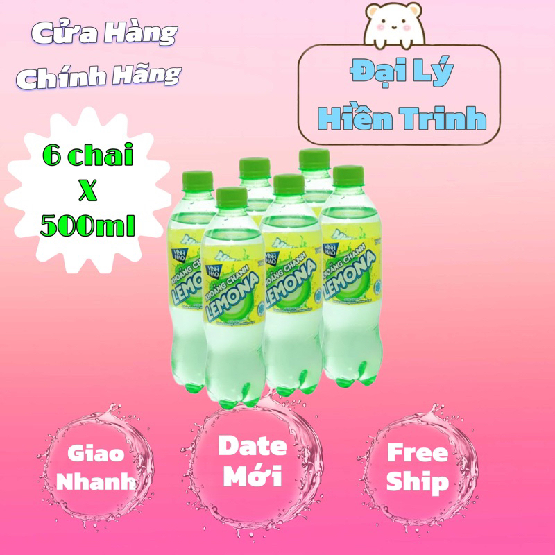 Lốc 6 Chai Lemona Khoáng Chanh Vĩnh Hảo 500ml | Shopee Việt Nam