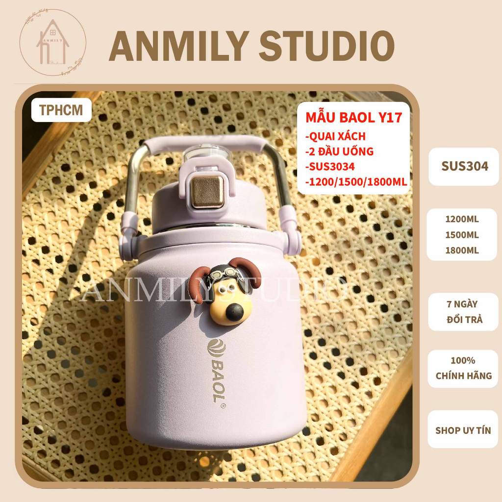 [CHÍNH HÃNG] Bình giữ nhiệt BAOL 1200/1500/1800ML ANMILY CUP mẫu Y17 ...