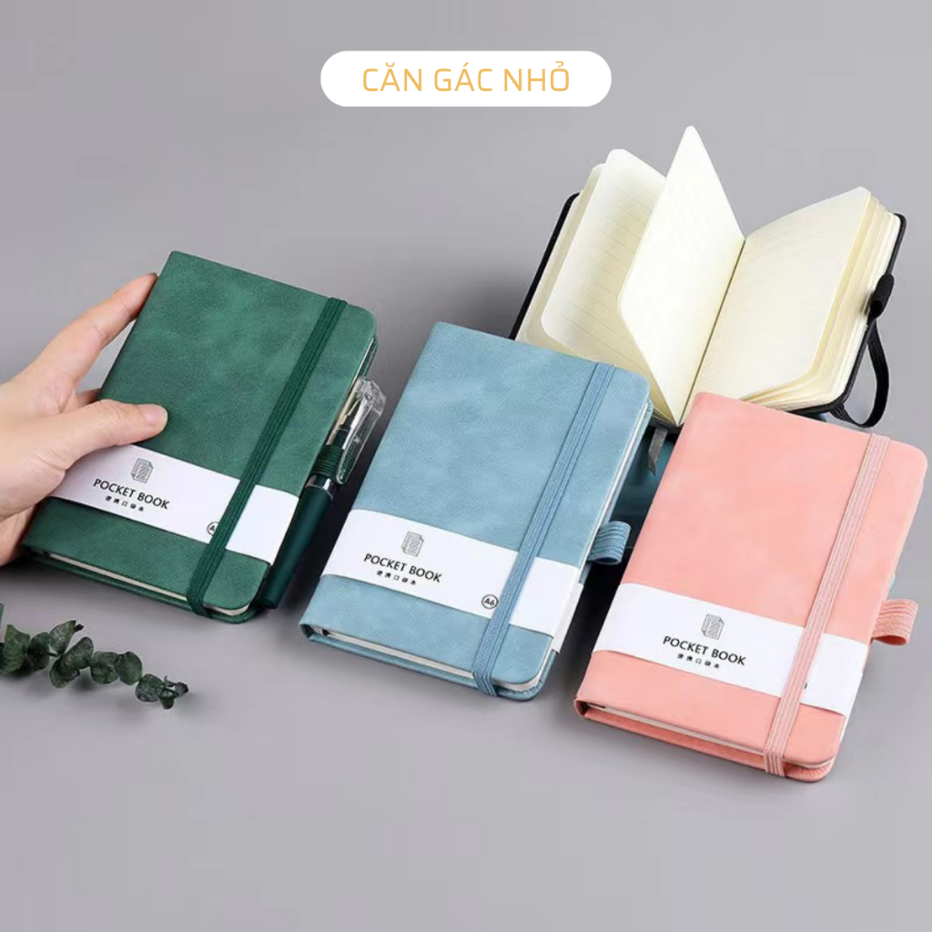 Sổ Tay Ghi Chép A7 Bìa Da, Sổ Tay Mini, Bìa Sổ Tối Giản Sang Trọng ...