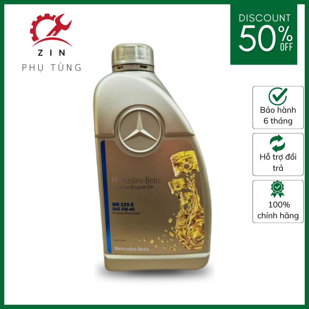 [Chính Hãng] Dầu động cơ tổng hợp của Mercedes Benz. SAE 5W-40 MB 229.5 ...