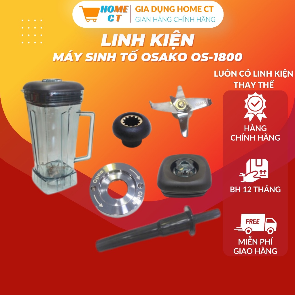 Linh kiện máy xay sinh tố công nghiệp OSAKO OS-1800, phụ kiện đầy đủ ...