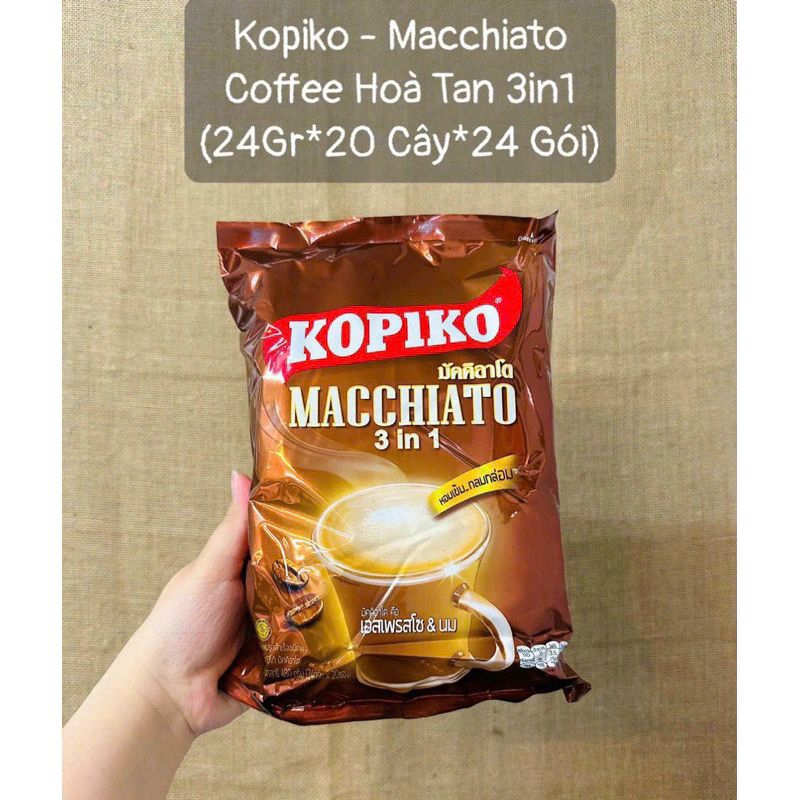[ HÀNG CHÍNH HÃNG] Cafe KOPIKO 3 In 1 Macchiato Bịt 24 Gói 20g | Shopee ...