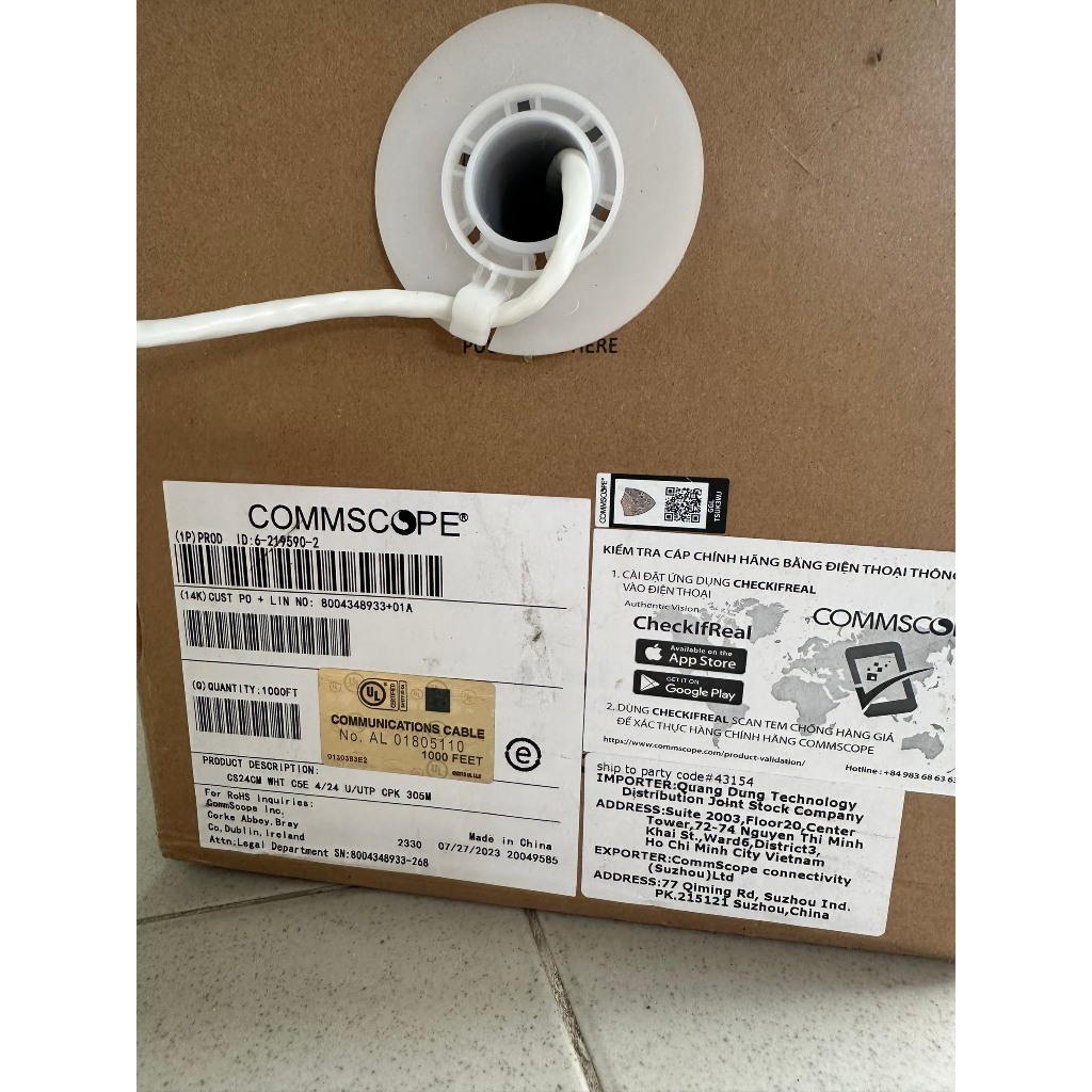 Cáp mạng Cat 5e Commscope CS24chính hãng cắt và bấm sẵn | Shopee Việt Nam