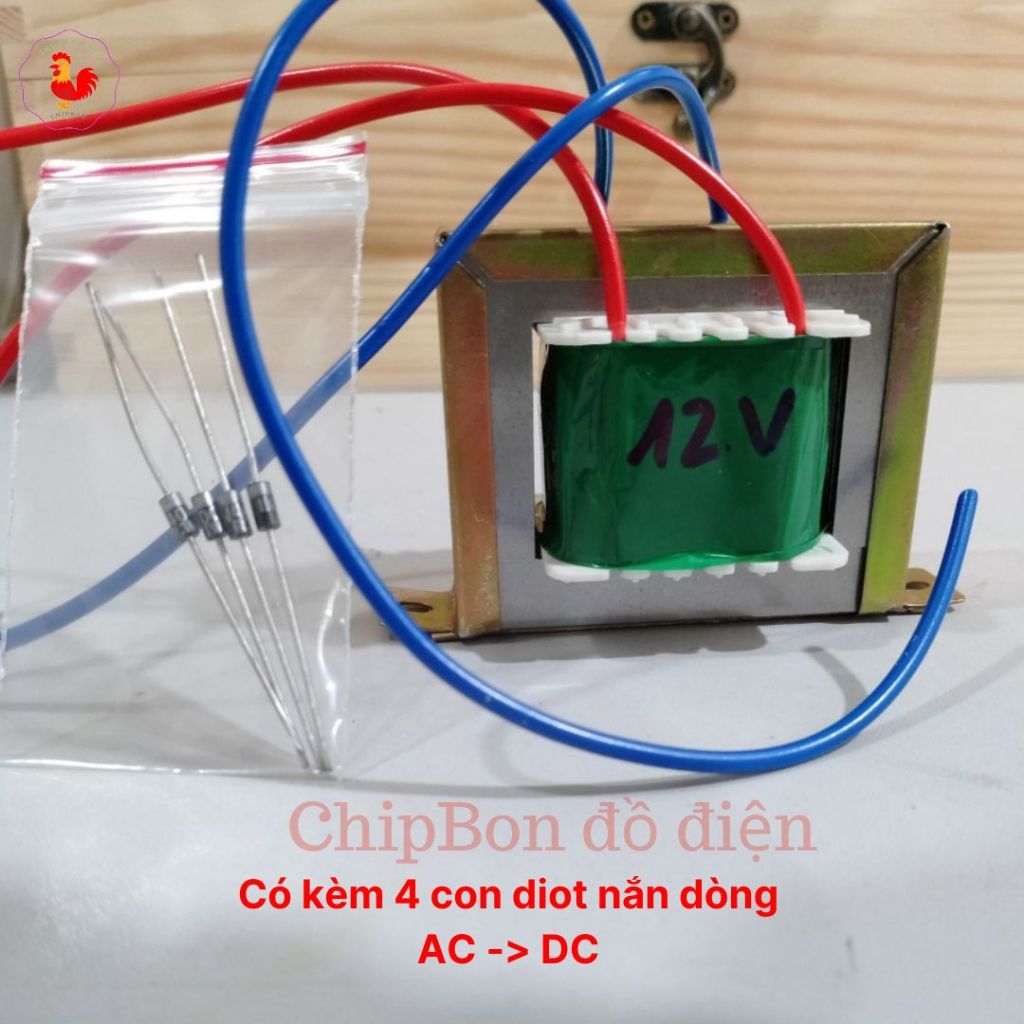 Biến áp nguồn 220v ra 12v 1a có tặng kèm 4 diot | Shopee Việt Nam