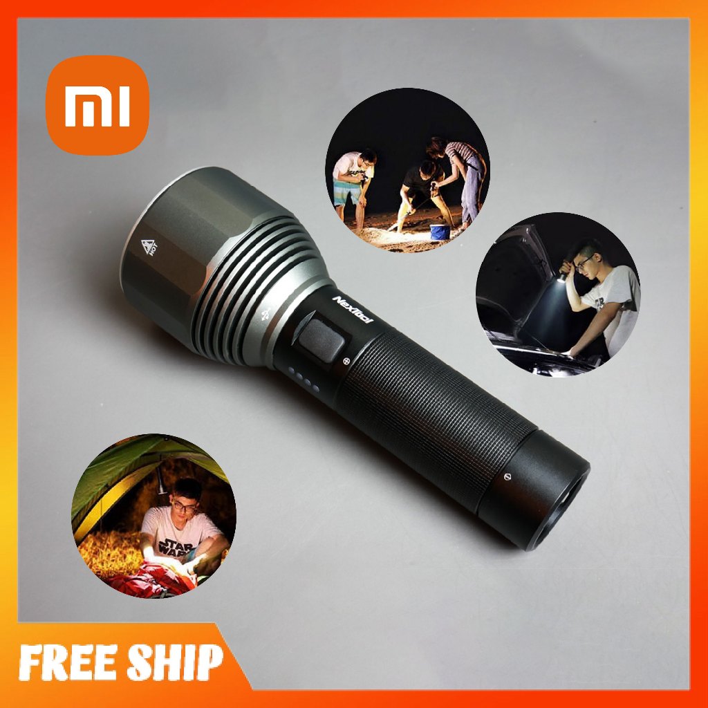 Đèn pin Xiaomi Nextool siêu sáng 2000 Lumens, chiếu xa lên tới 380m, pin siêu trâu, chống nước ...