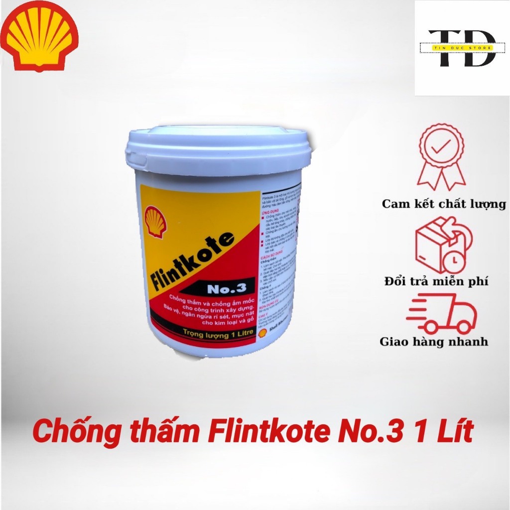 Shell Flintkote No.3 1Lít _Sơn Bitum Chống Thấm Bê Tông Và Kim Loại ...