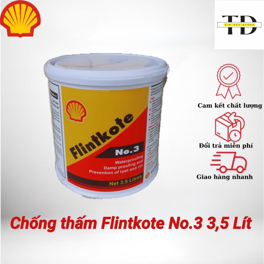 Shell Flintkote No.3 3,5 Lít _Sơn Bitum Chống Thấm Bê Tông Và Kim Loại ...
