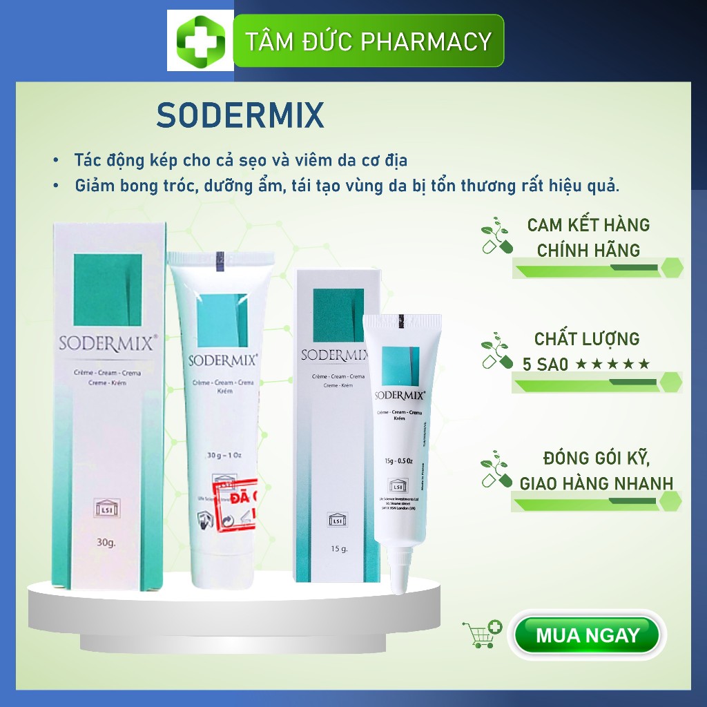 Kem Bôi Sodermix Hỗ Trợ Da Cơ Địa, Chàm Ngứa (Eczema), Tổ Đỉa - Nhập ...
