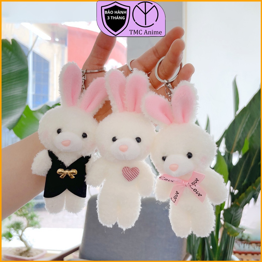 Móc khóa thỏ dễ thương, gấu bông mini 14cm G16 TMC Anime - Quà tặng họ ...