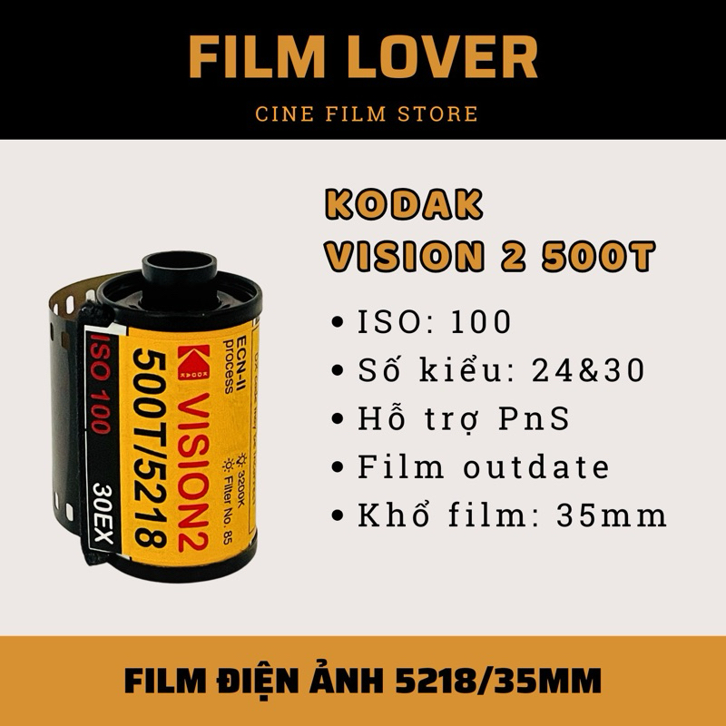 Film điện ảnh Kodak Vision 2 500T 5218 (Outdate)_mã 500 | Shopee Việt Nam