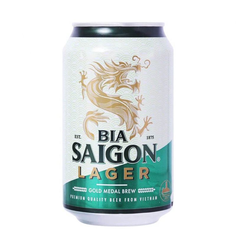 1 lon bia Sài gòn xanh- sài gòn Lager 330ml | Shopee Việt Nam