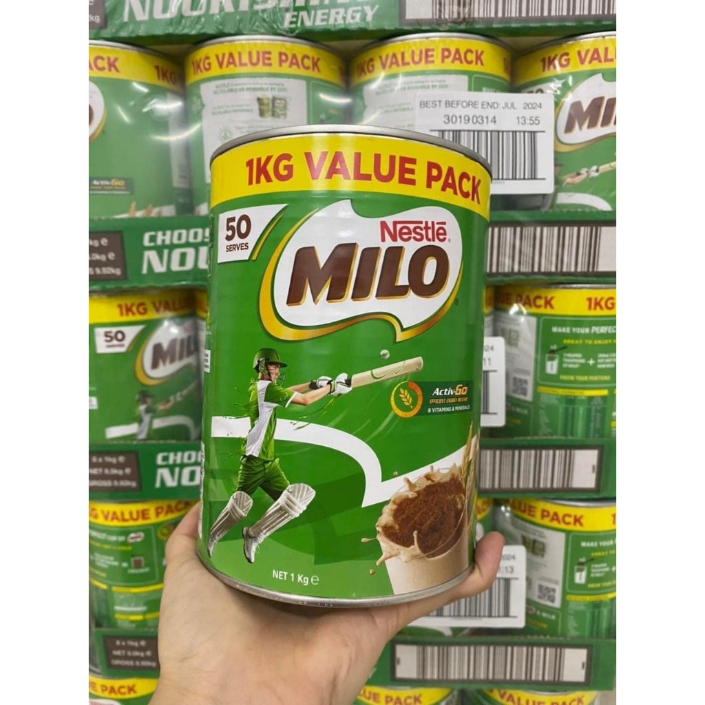 Sữa Bột Nestle Milo Úc (nhập khẩu Hỗ trợ tăng chiều cao lon1KG (date ...