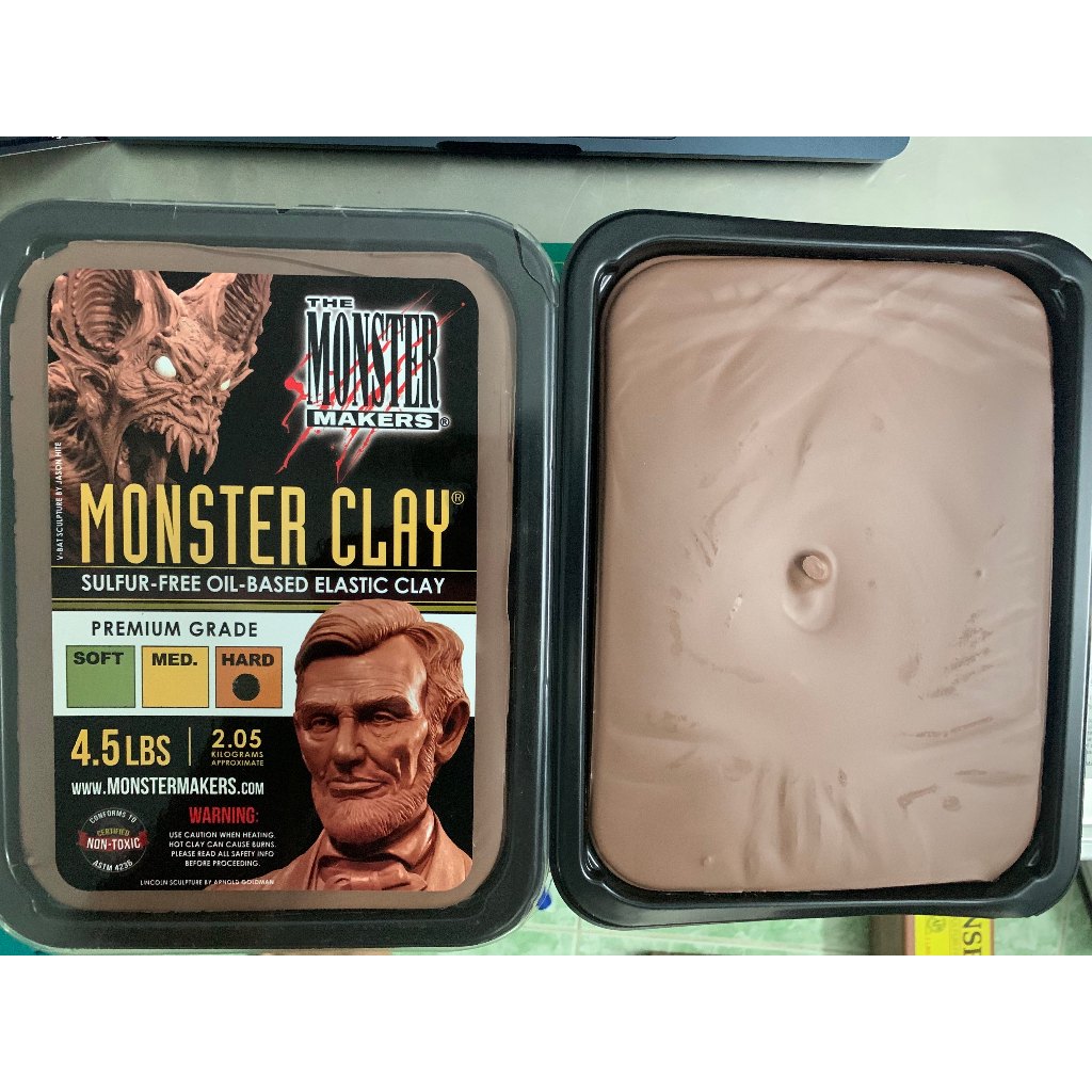 [Đất sáp dầu] 100g Monster clay hard - Oil-based clay (cục chiết ...