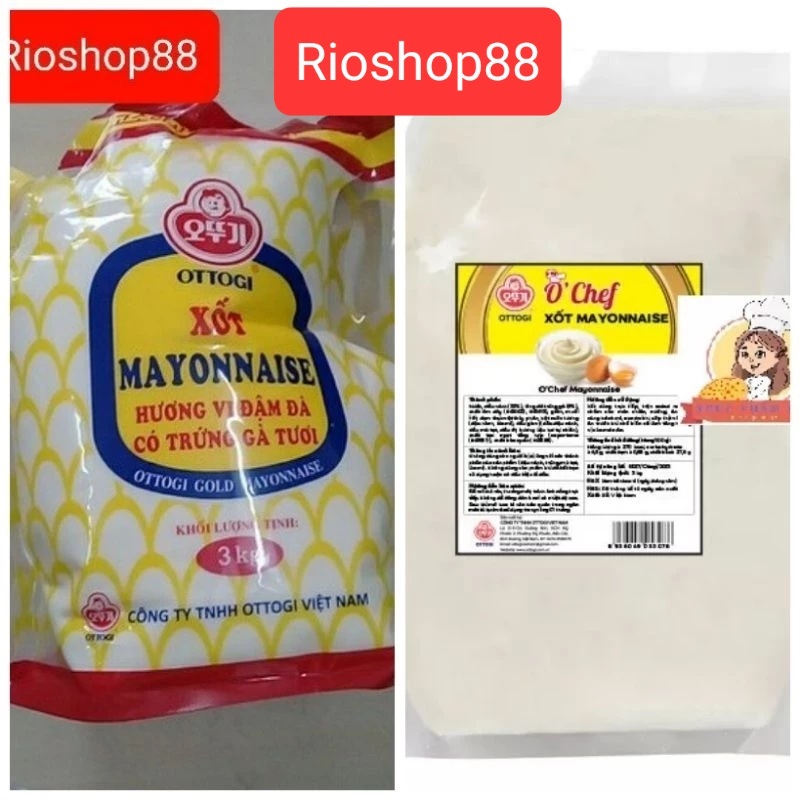 (Mua 2 giảm sốc) SỐT MAYONNAISE OTTOGI 3 KG (SIÊU TIẾT KIỆM), xốt mayonaise otoki 3 kg, xốt ...