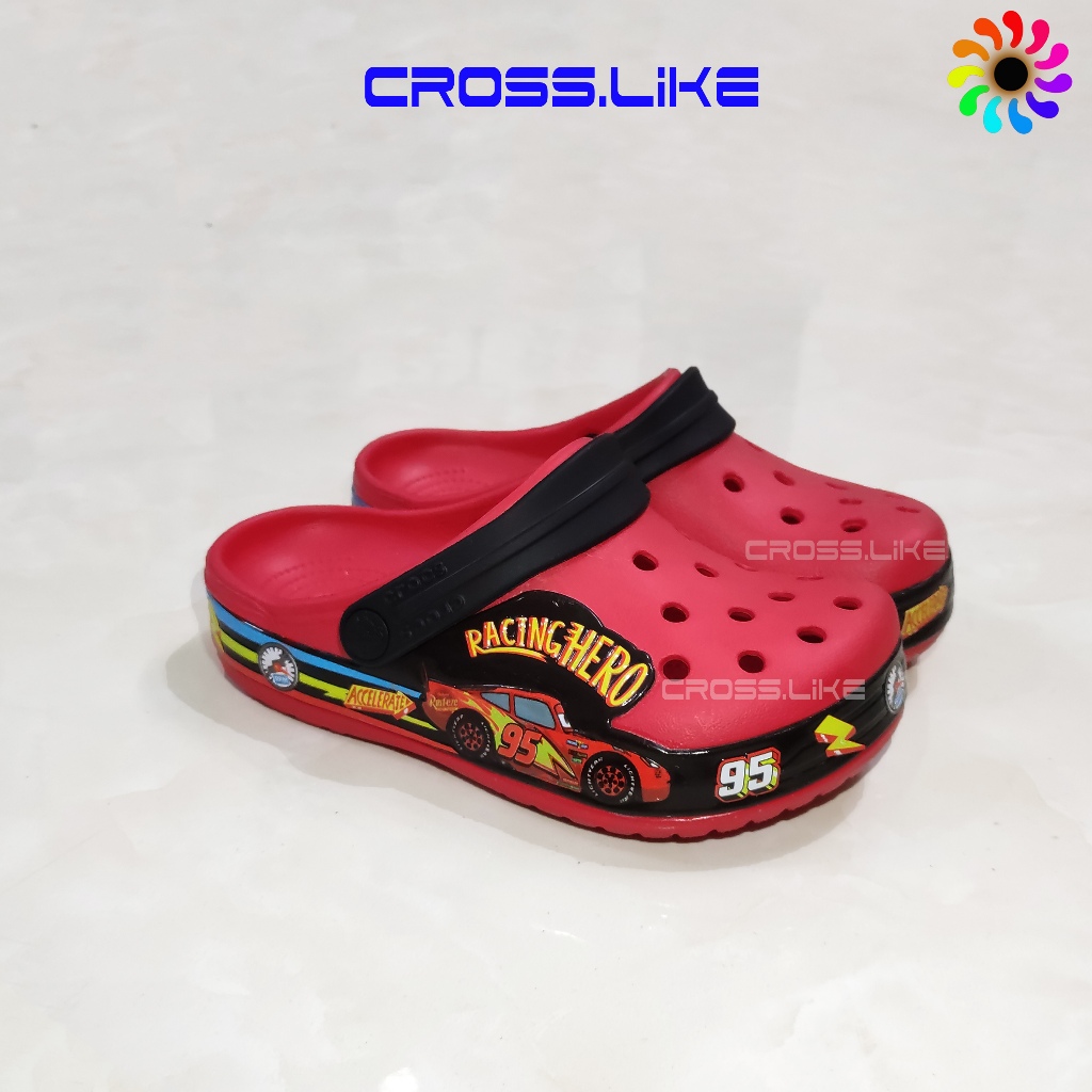 Dép nhựa cho bé Cross Ô TÔ RACING HERO - CARS LIGHTS BAND siêu đáng yêu ...