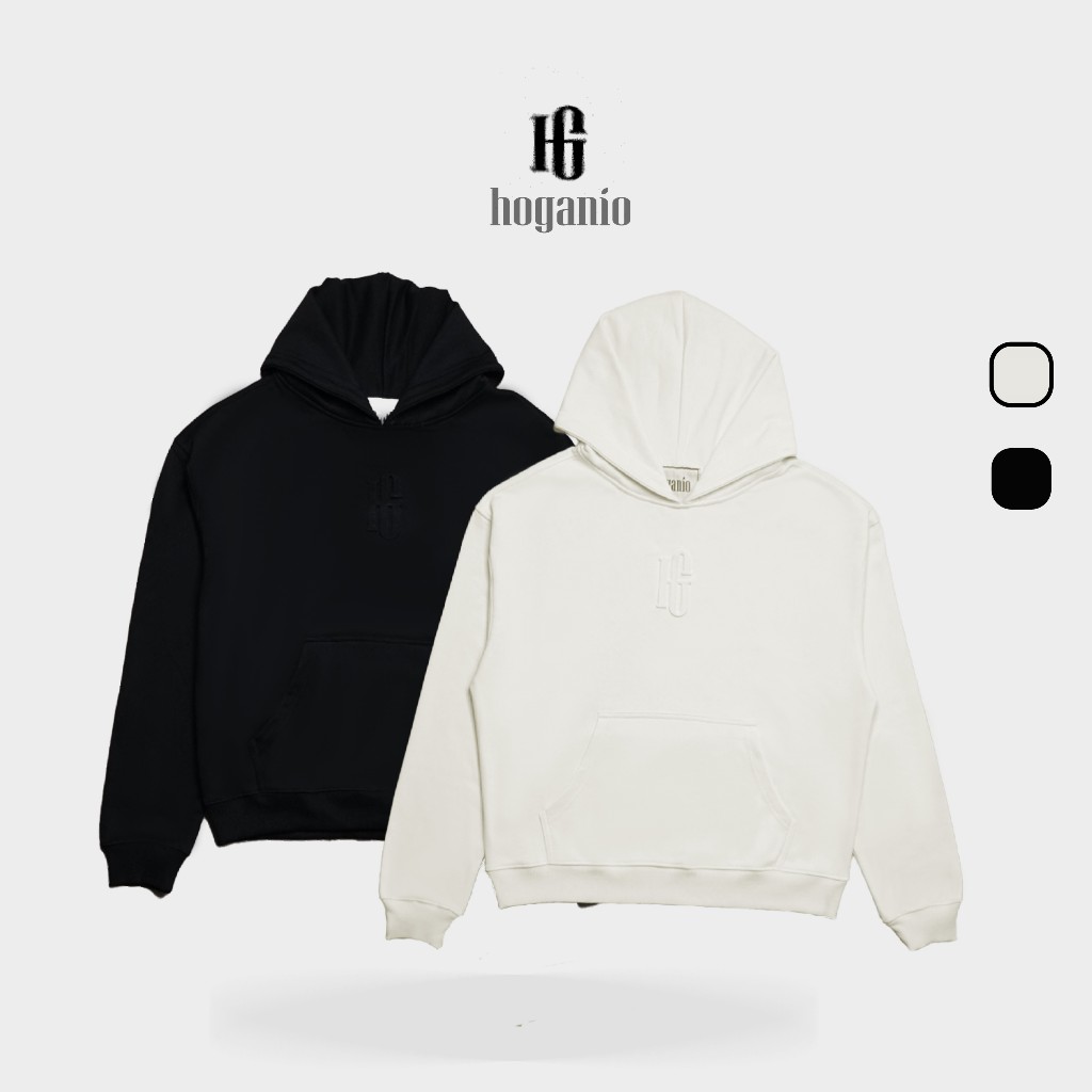 EMBOSSED LOGO HOODIE - Áo Hoodie Boxy dập nổi logo / Nỉ chân cua 440gsm ...