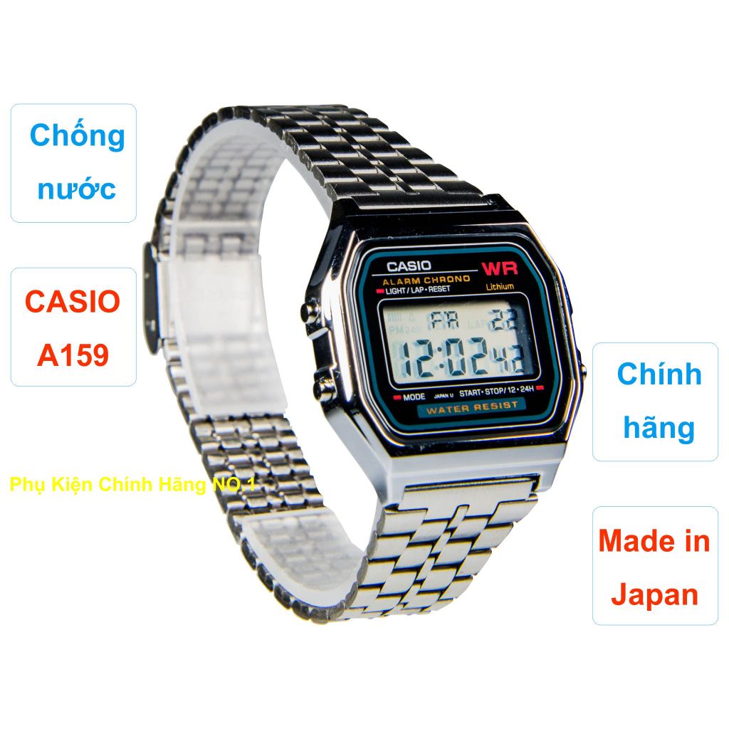 Đồng Hồ Nam Casio A159 Black .f., Made In Japan, Chống Nước, Siêu Bền, Pin Lâu 7 năm | Shopee ...