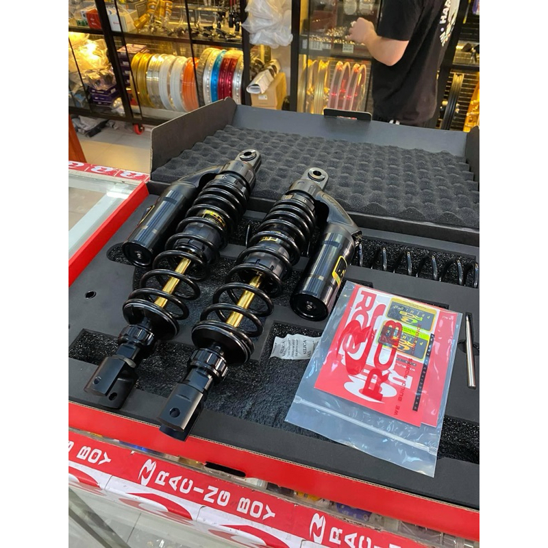 Phuộc rcb VD đen ty vàng - VS đen ty vàng - gắn SHVN AB SIRIUS WAVE ...