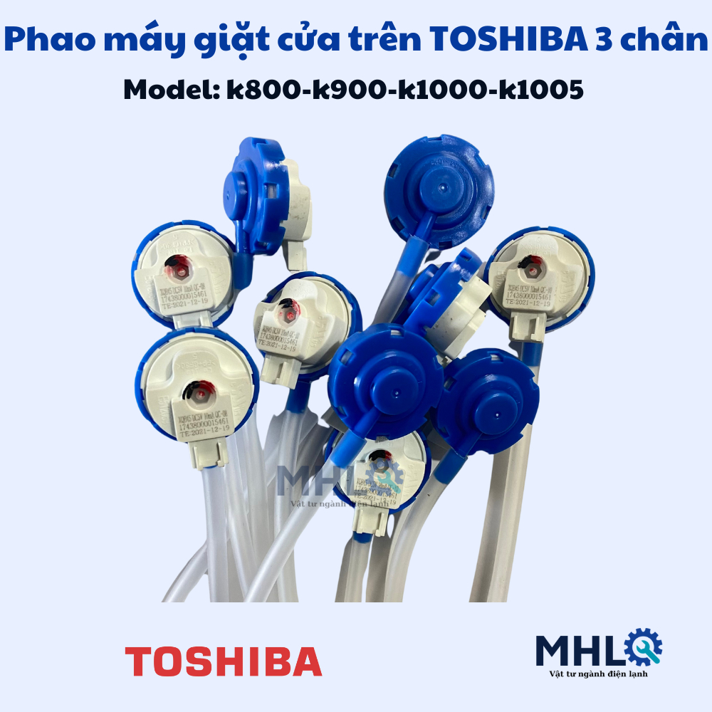 Phao máy giặt toshiba 3 chân,cảm biến mực nước máy giăt toshiba cửa trên model k800 k900 k1000 ...