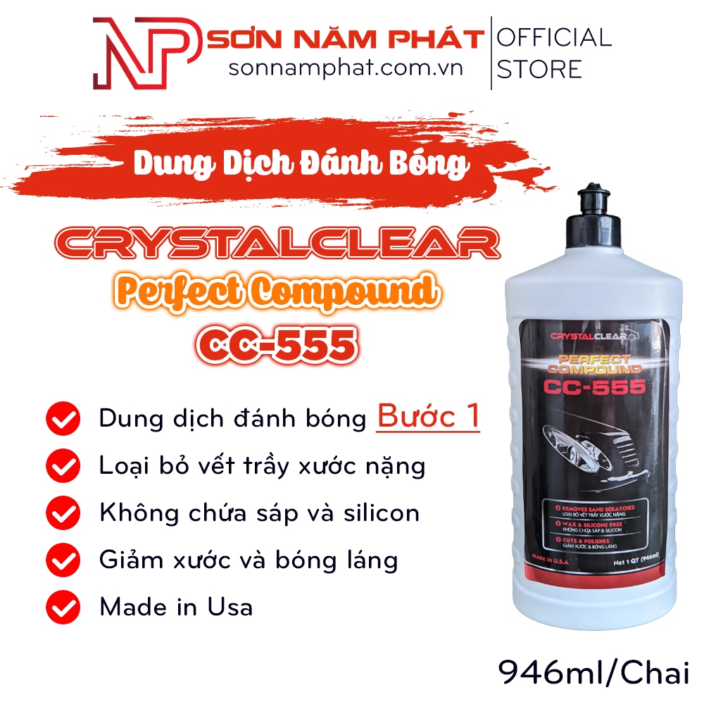 Xi CC555 - Dung Dịch Đánh Bóng Bước 1 Crystal Clear CC 555 | Shopee Việt Nam