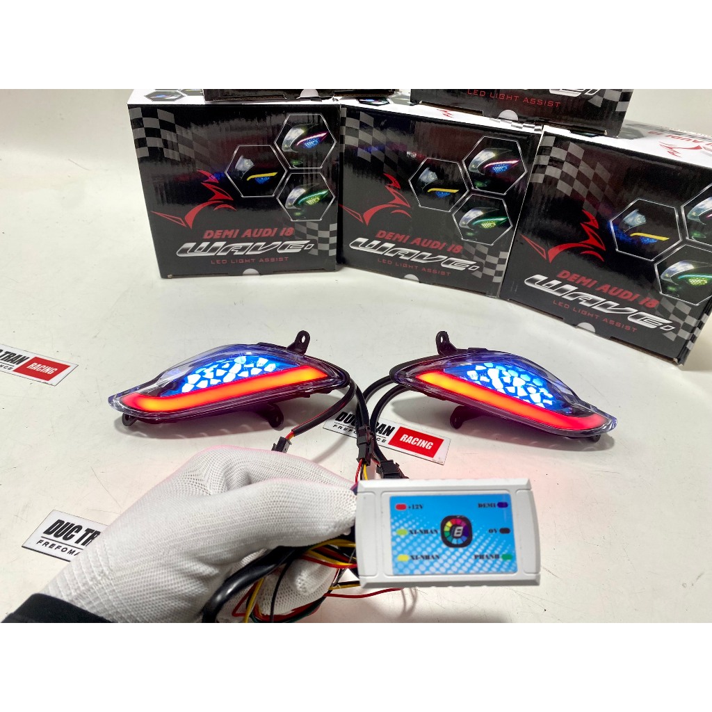Xi Nhan Audi i8 Led cho Wave 110 tổ ong - xinhan wave ( có chỉnh qua ...