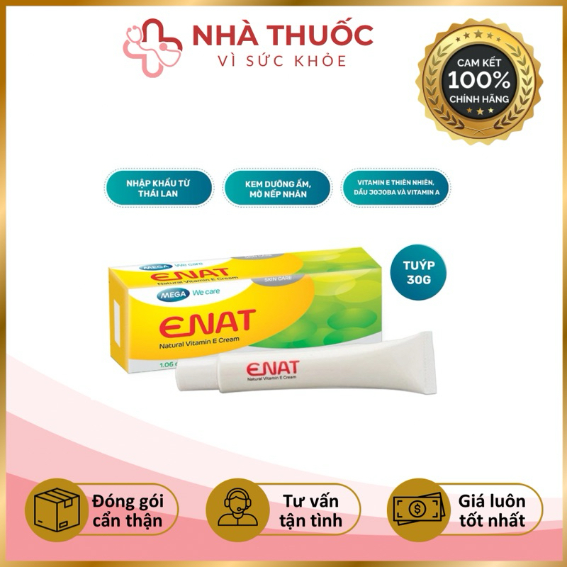 [Chính Hãng] Kem dưỡng da giữ ẩm làm mờ nếp nhăn Enat Cream (Tuýp 30g ...