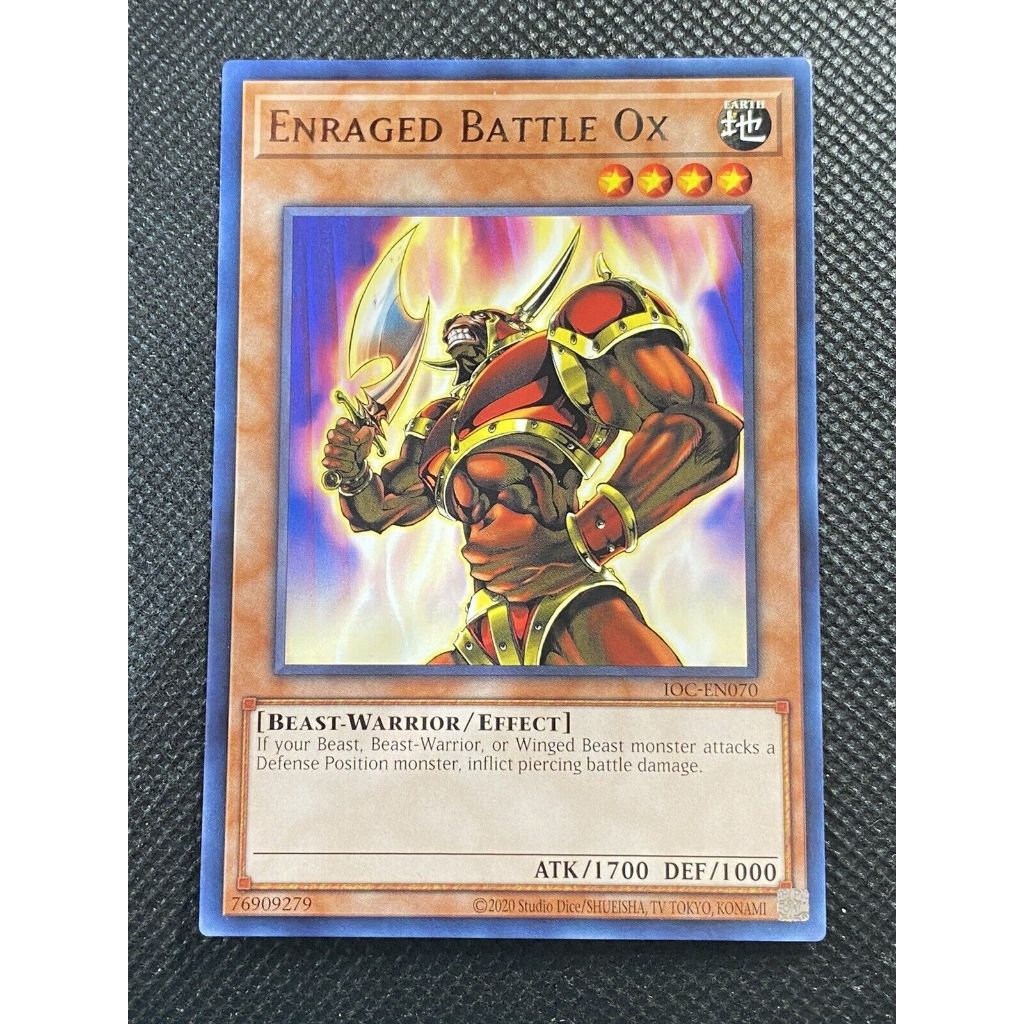 [ Đỗ Lạc Shop ] Thẻ Bài Yugioh Monster Enraged Battle Ox IOC-EN070 Rare ...
