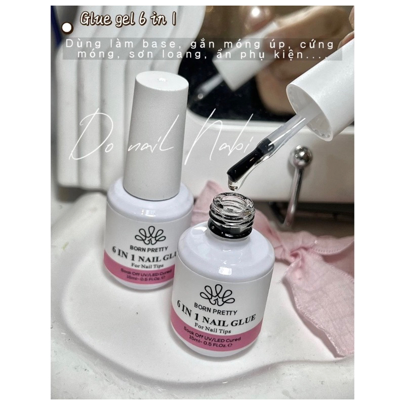 [ phụ kiện nails chính hãng ] Glue gel 4 in 1 - úp móng bằng xgel, cứng ...