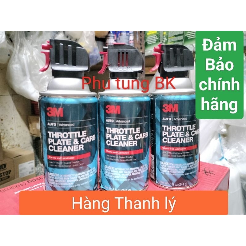 Vệ Sinh Họng ga 3M, BƯỚM GA Ô TÔ 3M 08866 THROTTLE PLATE & CARB CLEANER ...