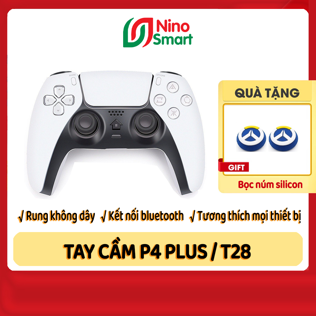 Tay cầm chơi game P4 Plus T28, máy chơi game bluetooth không dây và có ...