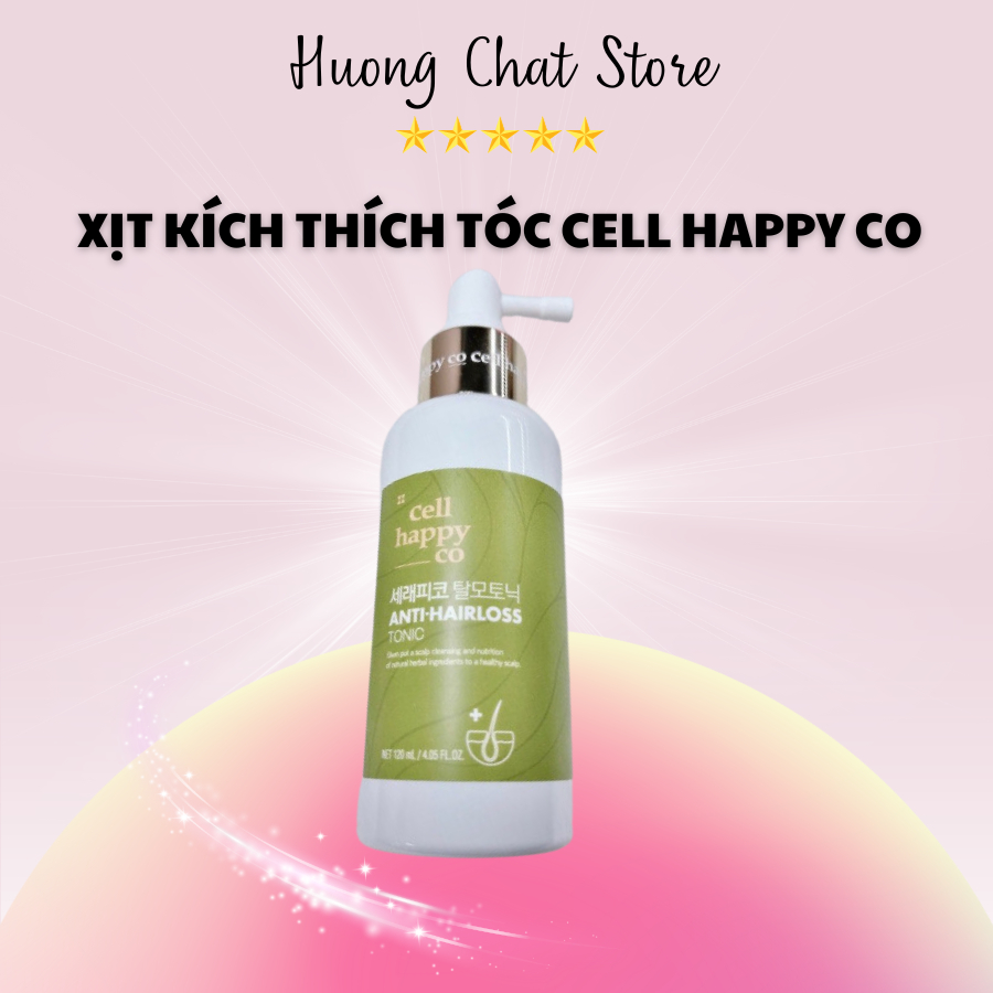 Xịt kích thích mọc tóc Cell Happy Co 120ml với 27 dược liệu tự nhiên ...