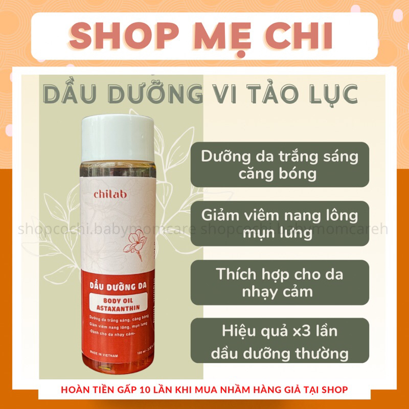 [Bầu/Nhạy Cảm] Body Oil Dầu Dưỡng Da Vi Tảo Lục cao cấp sáng bóng da ...
