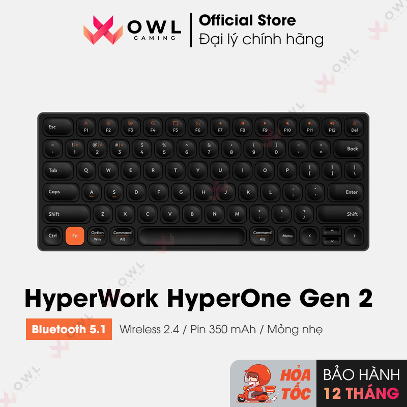 Bàn phím không dây HyperWork HyperOne Gen 2 | KB1 G2 (Hàng chính hãng ...