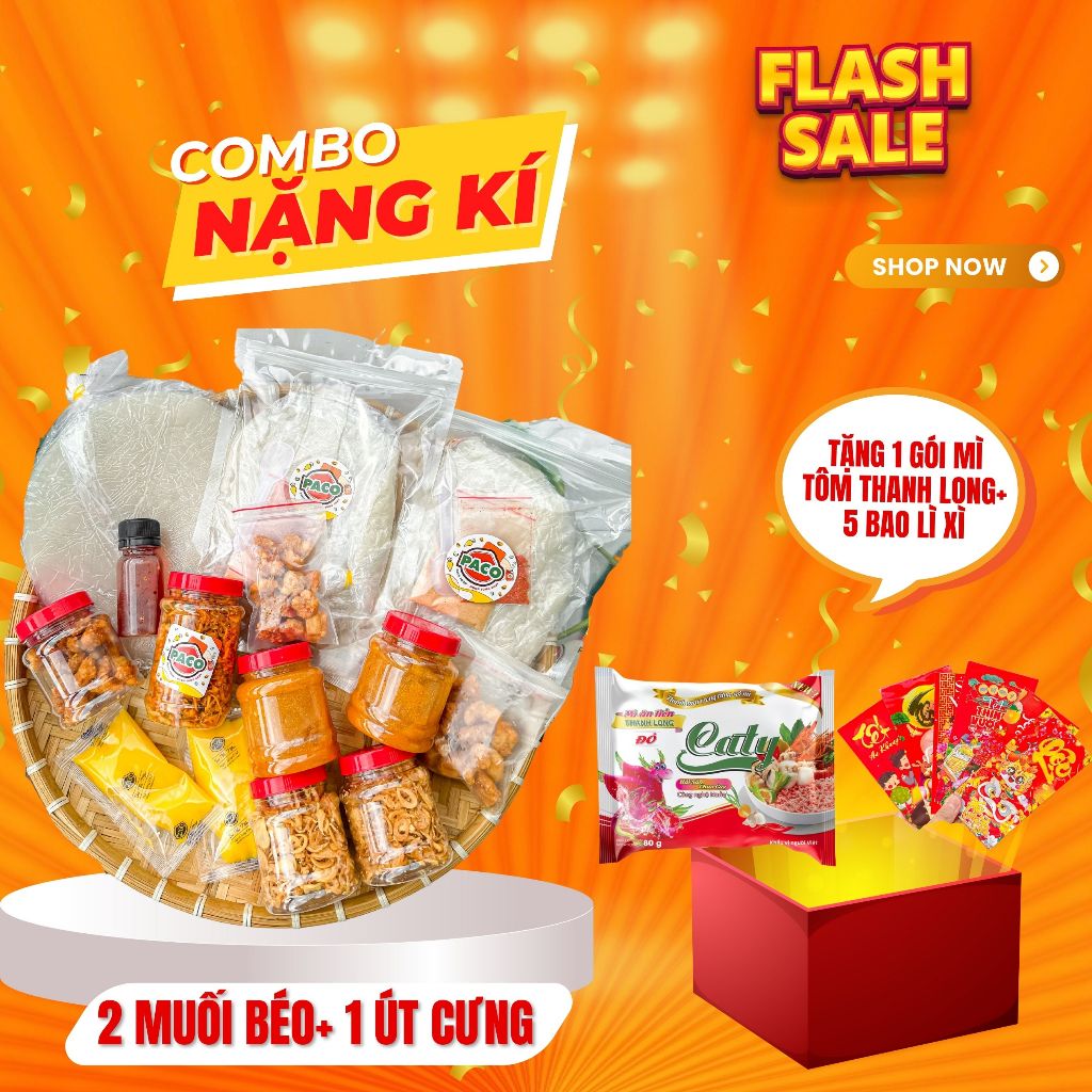 SET 2 COMBO BÁNH TRÁNG PHƠI SƯƠNG GỒM COMBO BƠ M2 5 MÓN + COMBO MUỐI BÉO HOT TREND NHÀ PACO FOOD ...