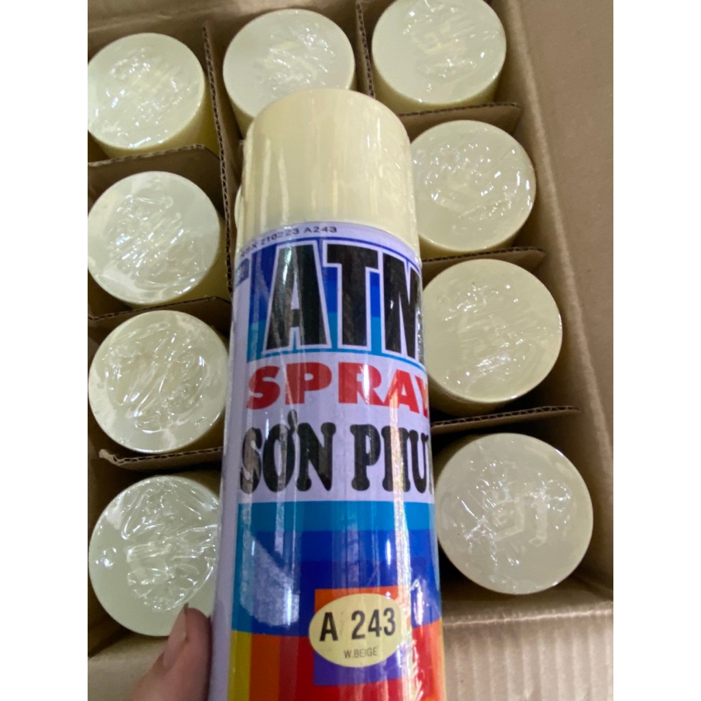 (Chính Hãng) Sơn Xịt Màu Kem Sữa , màu be ATM A243 - 400ml - sẵn hàng giá tốt | Shopee Việt Nam