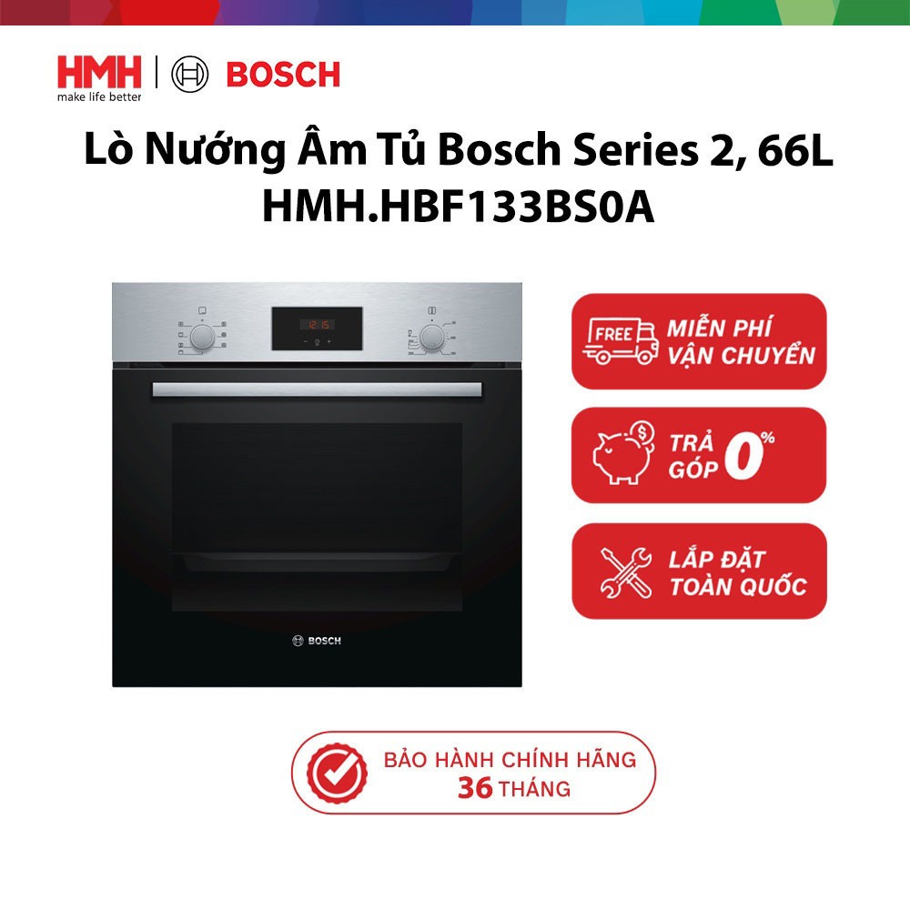 [CHÍNH HÃNG] Lò Nướng Âm Tủ Bosch Series 2 Dung tích 66L HMH.HBF133BS0A ...