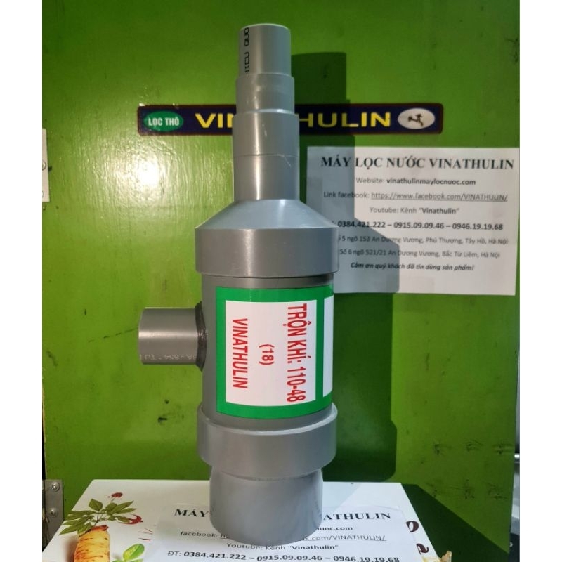 Bộ trộn khí Ejector /Venturi VINATHULIN D110/48 trong xử lí nước giếng khoan nhiễm sắt | Shopee ...