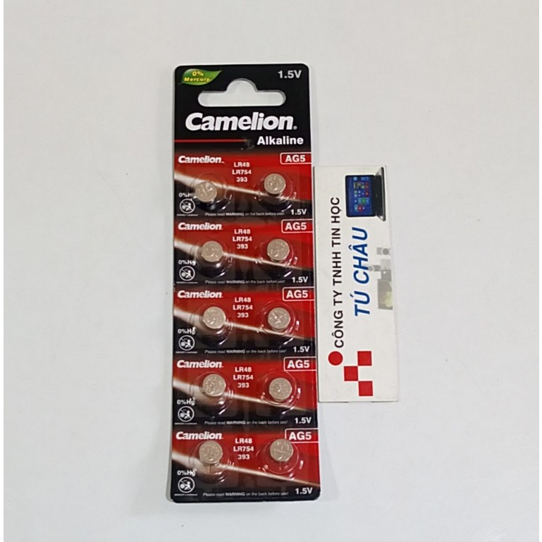 Pin G5, AG5, LR754, LR48, 193, GP93A, 393, SR754W - 1.5V: Camelion ...