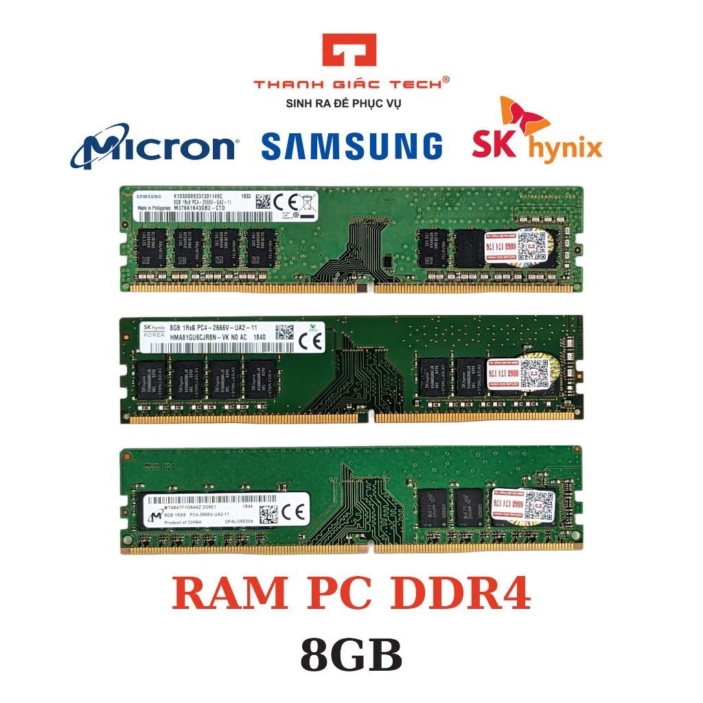 Ram PC/Máy tính bàn 16GB/ 8GB DDR4 Samsung SK Hynix Micron Nhập Khẩu - Bảo Hành 3 Năm | Shopee ...