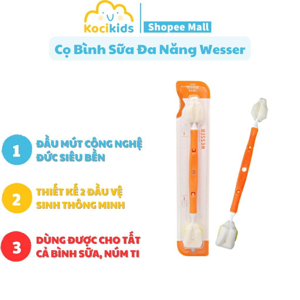 Cọ Rửa vệ Sinh Bình Sữa Đa Năng WESSER chính hãng | Shopee Việt Nam
