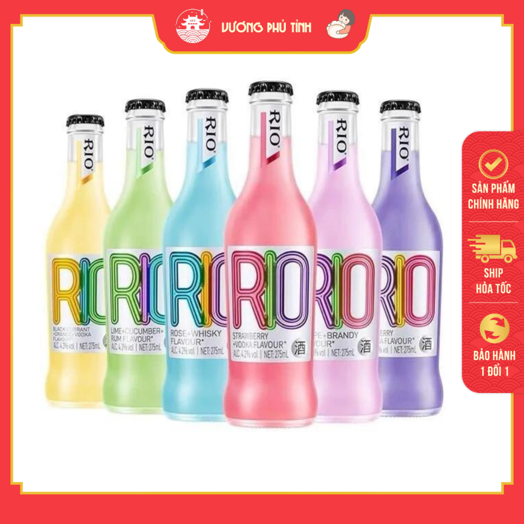 Nước hoa quả trái cây đủ vị Rio lên men dạng chai thuỷ tinh 275ml - nội địa Trung | Vương Phủ ...