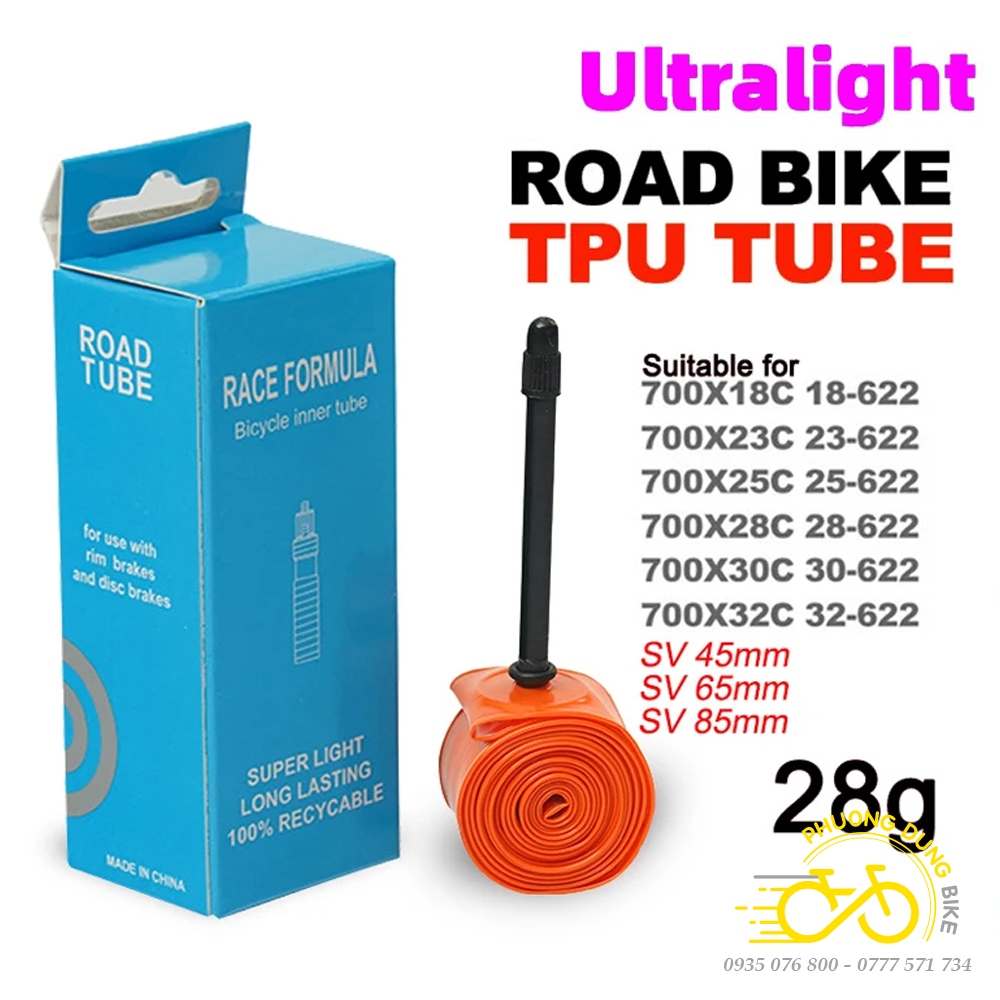 Ruột (Săm) xe đạp TPU RACE FORMULA siêu nhẹ 28G 700x18-32C | Shopee ...
